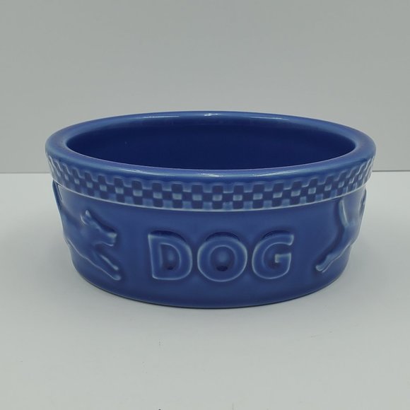 Longaberger | Dog | Longaberger Pottery Cornflower Blue Dog Bowl ...